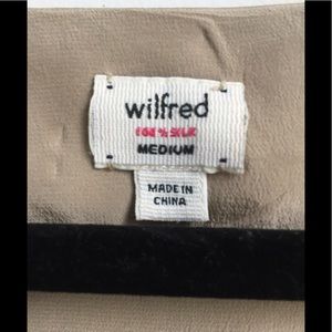 Wilfred | Tops | Wilfred 0 Silk Tan Short Sleeve Blouse Top M Nwt ...